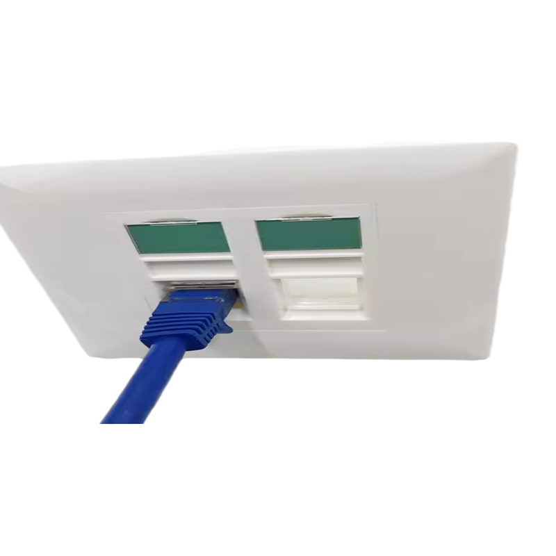FacePLates - Network Dual Port RJ45 Socket Networking 86 Type with Shu ...